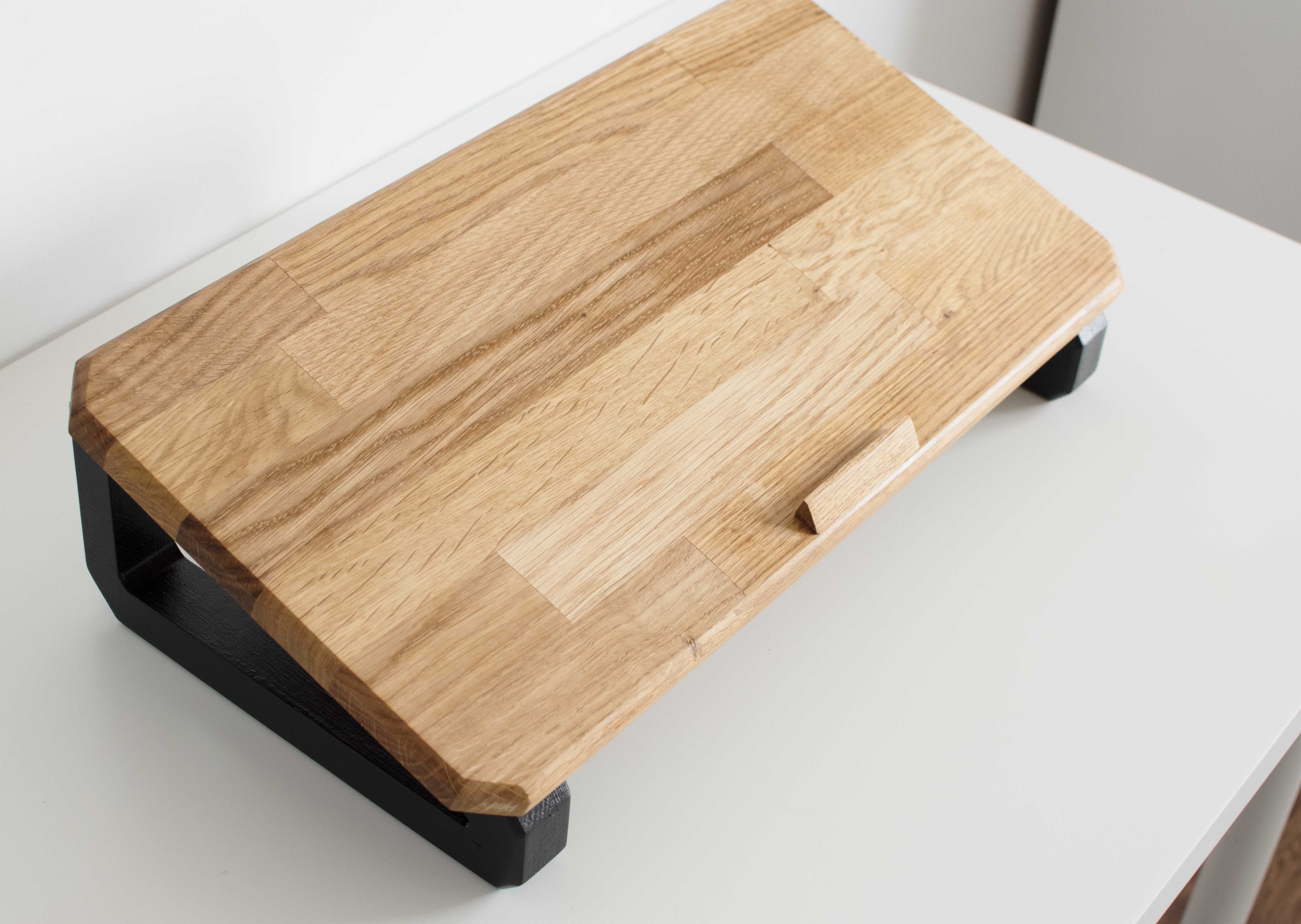 Solid Oak Laptop stand - justwoodit