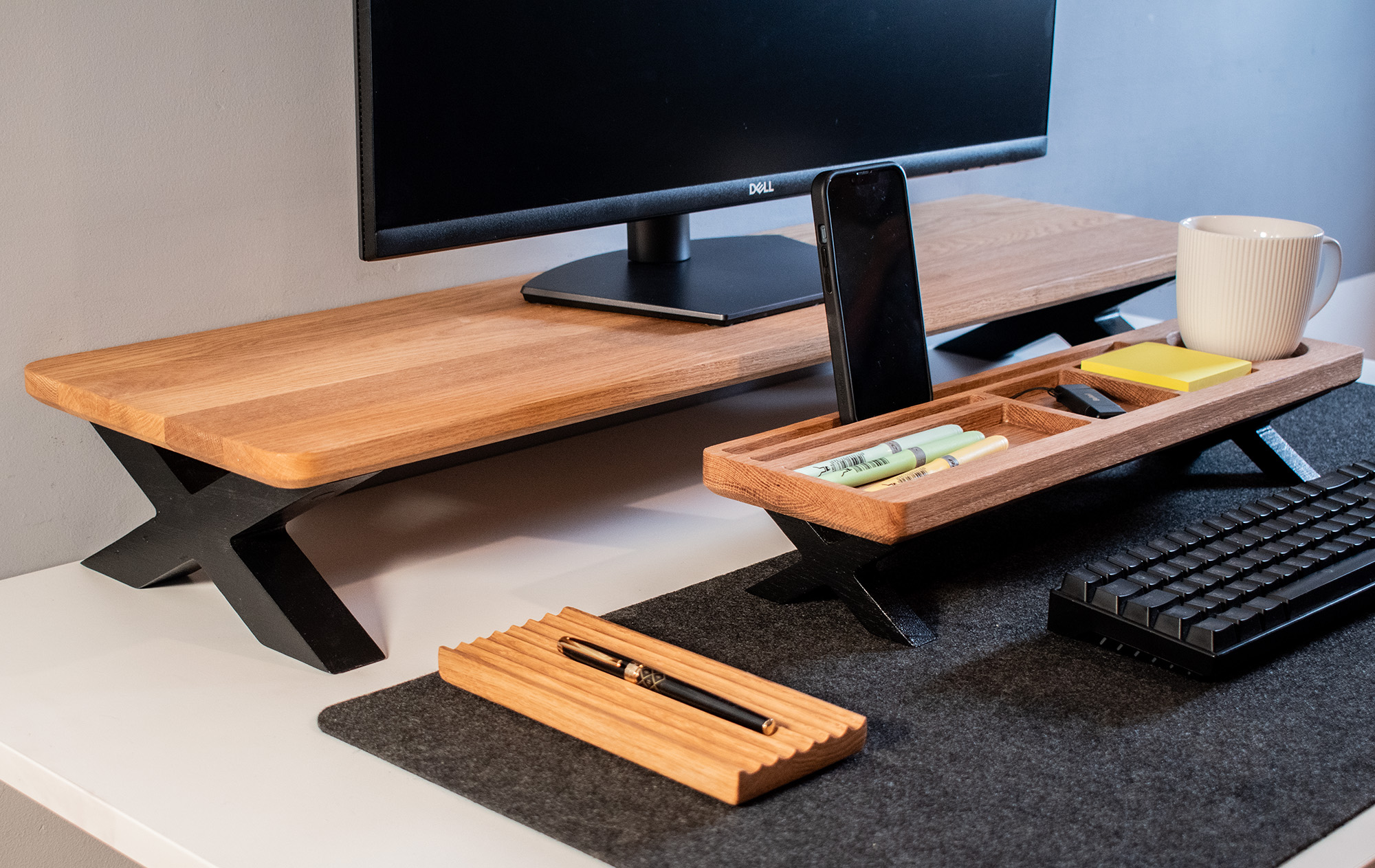 Unique Monitor Stand + Desk Organiser - justwoodit