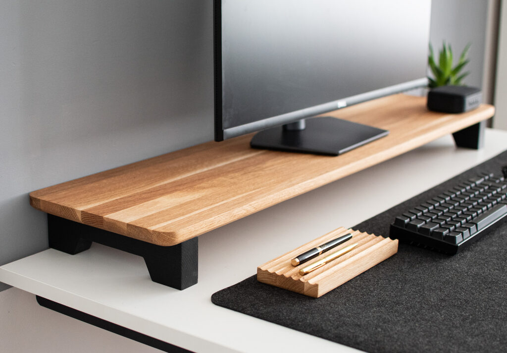 Solid Oak Monitor Stand - justwoodit