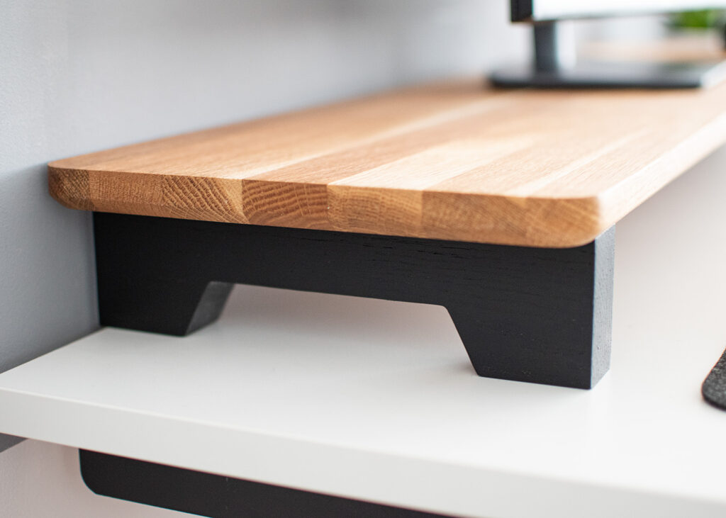Solid Oak Monitor Stand – justwoodit