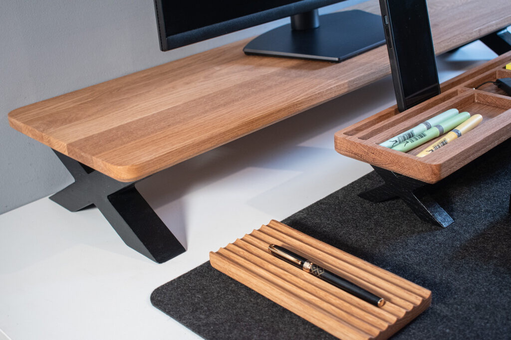 Solid Oak Desk Organiser - justwoodit
