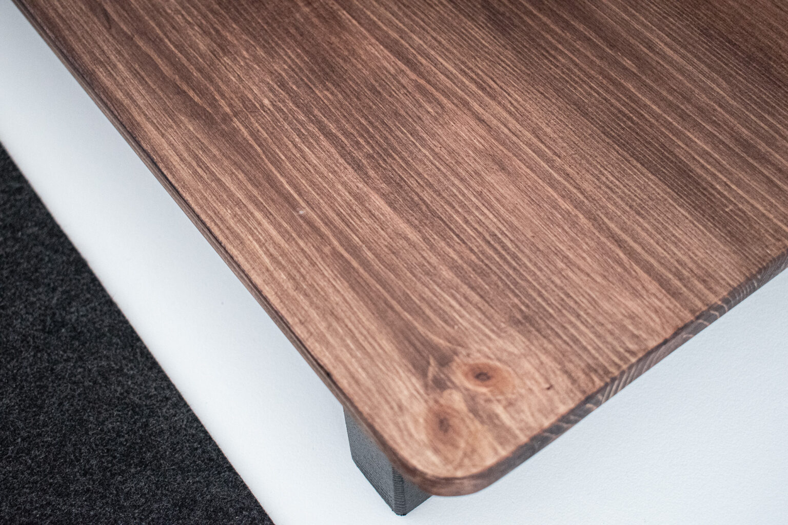 Solid Wood Walnut/Black Monitor Stand - justwoodit